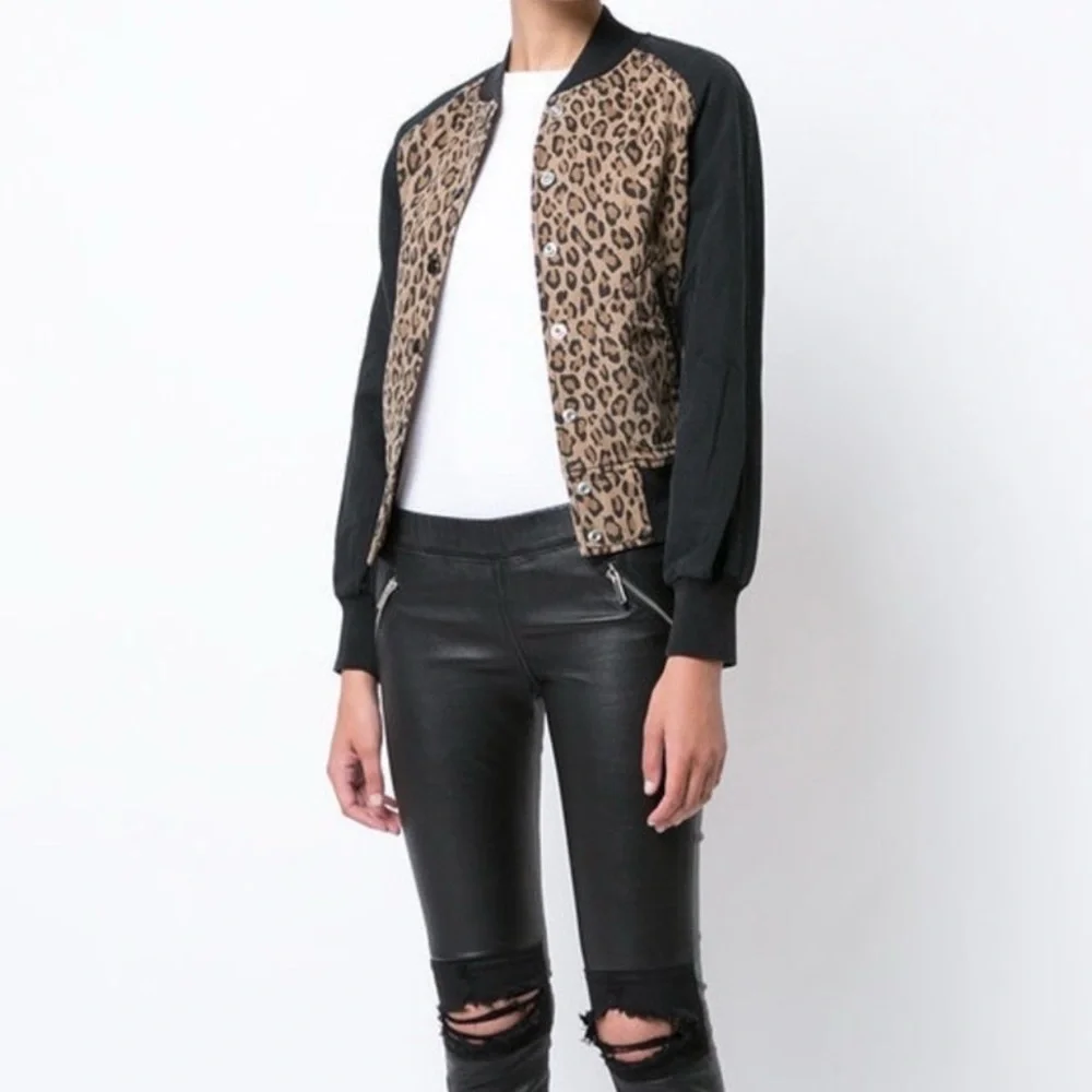R13 | Jackets & Coats | R3 Leopard Print Japanese Streetwear Raglan ...